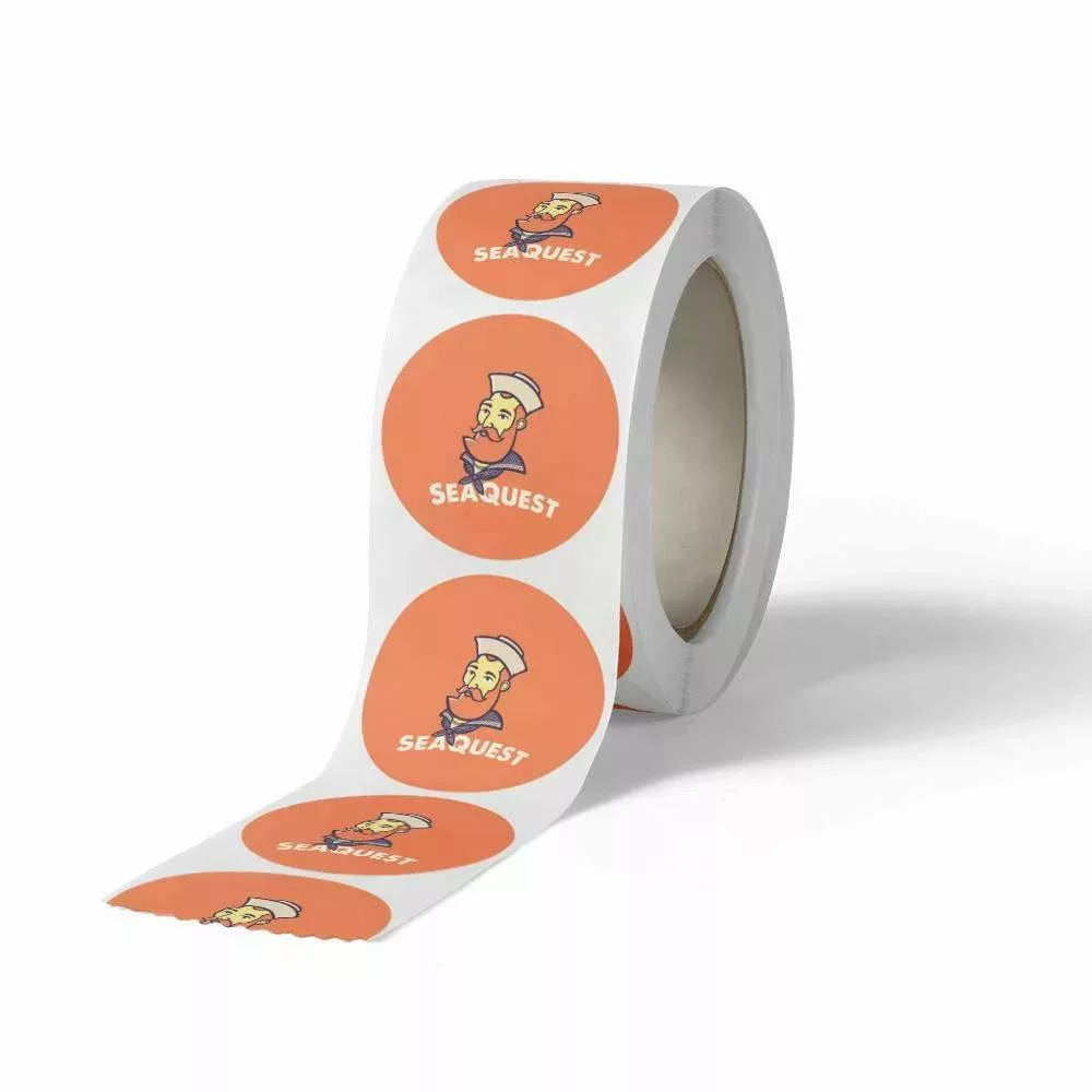 1000 ronde stickers op rol 4x4cm | witte folie mat bestellen? | The ...